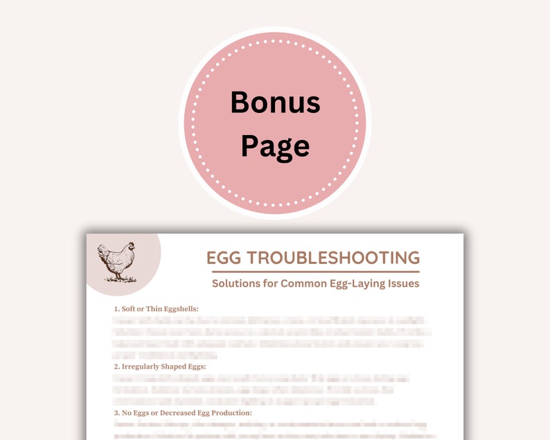 Chicken Egg Log Tracker Journal Management Records, Printable PDF ...