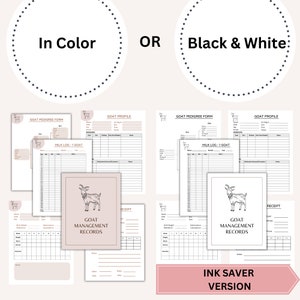 Goat Logs, Breeding, Milk Log, Digital PDF, Farmer Gift, Homestead ...