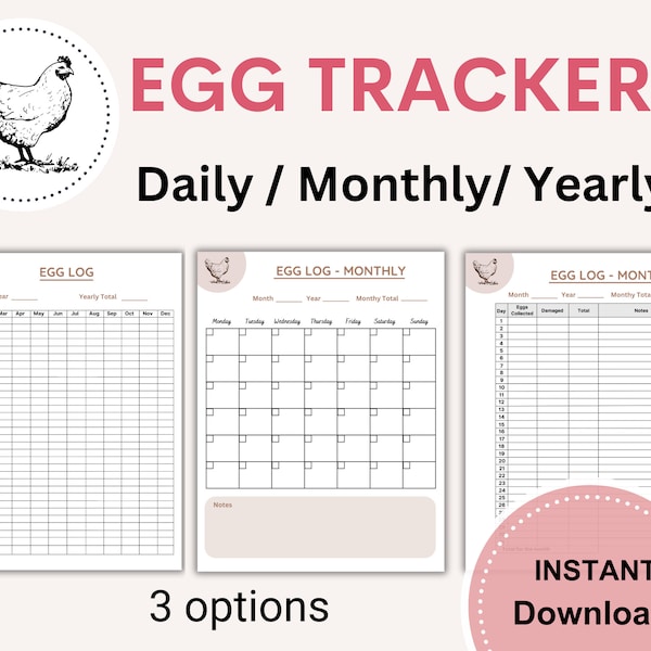 Chicken and Egg Log - Etsy