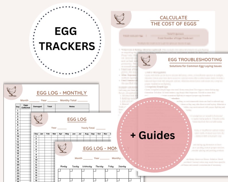 Raising Chickens Guide+egg Trackers Management Journal, Printable PDF ...