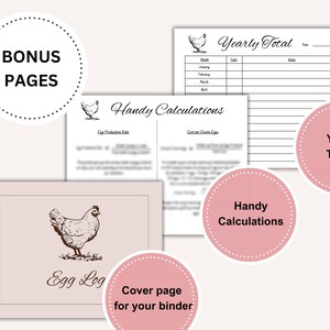 Chicken Egg Log Tracker Journal Management Records, Printable PDF ...