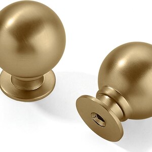 Solid Knobs Brushed Gold Bronze Kitchen Cabinet Euro Handle Brass Pull T Bar Heavy Duty Modern ...