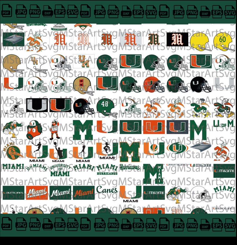 Hurricanes SVG Bundle, Miami Football, SVG Bundle, Cricut, Printable ...