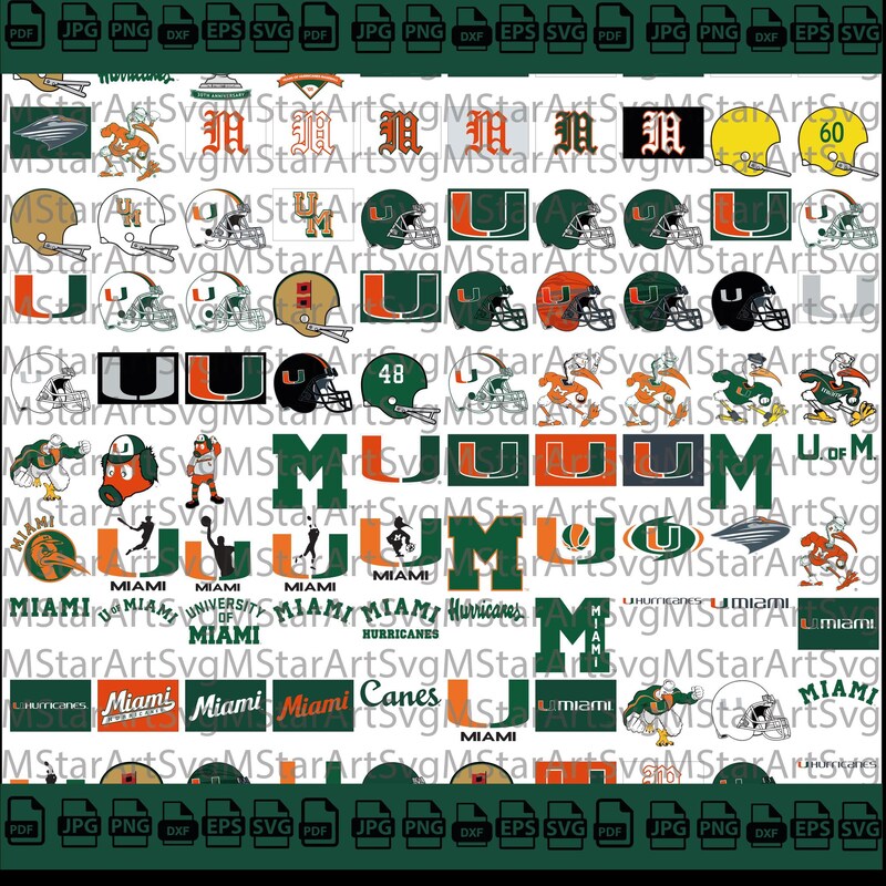 Miami Hurricanes Svg - Etsy