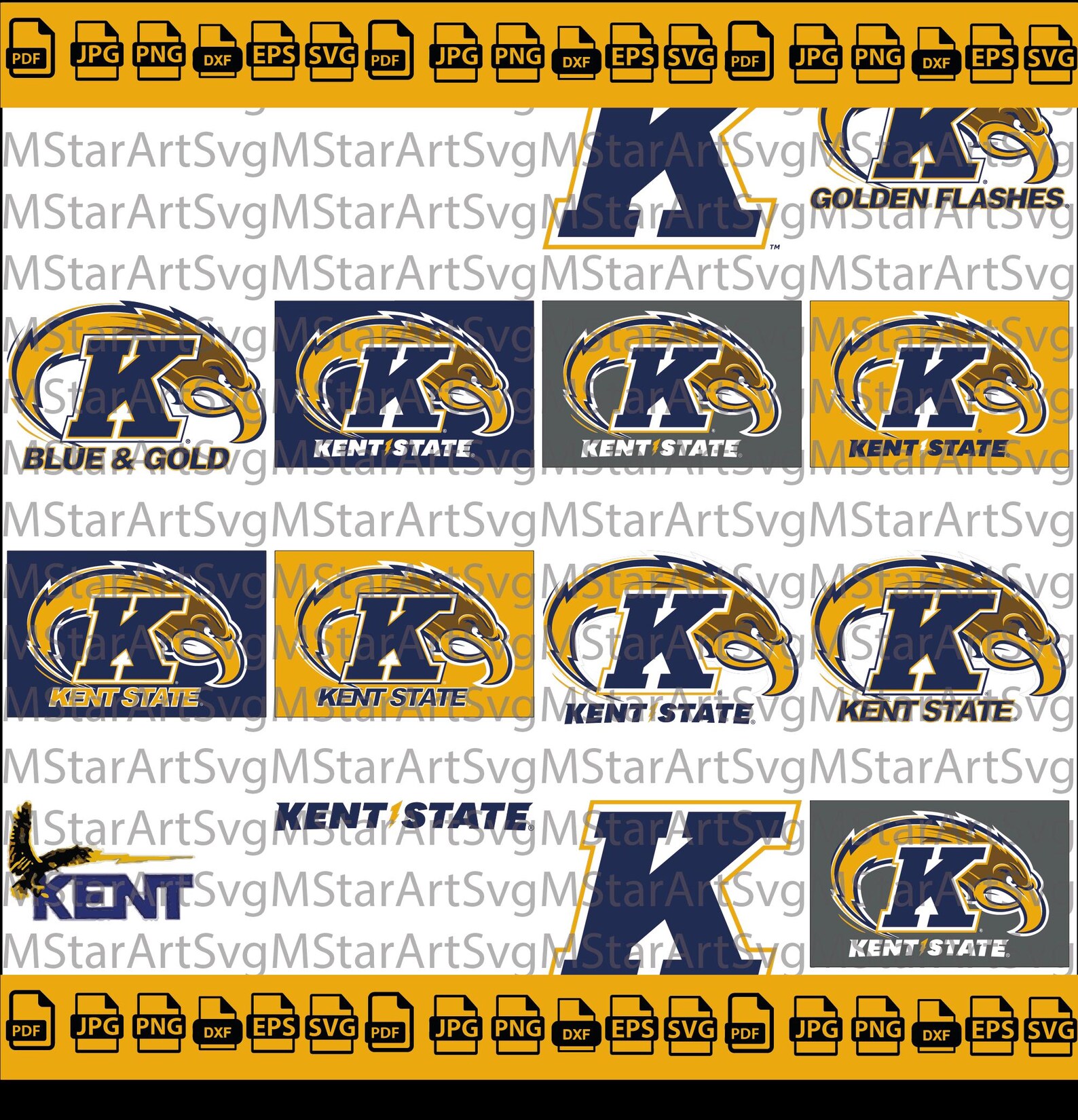 Golden Flashes SVG Bundle, Kent State Football, SVG Bundle, Cricut ...