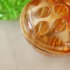 Vintage Glass Flower Frogs! Fantastic Set of Five! Green, Clear ...