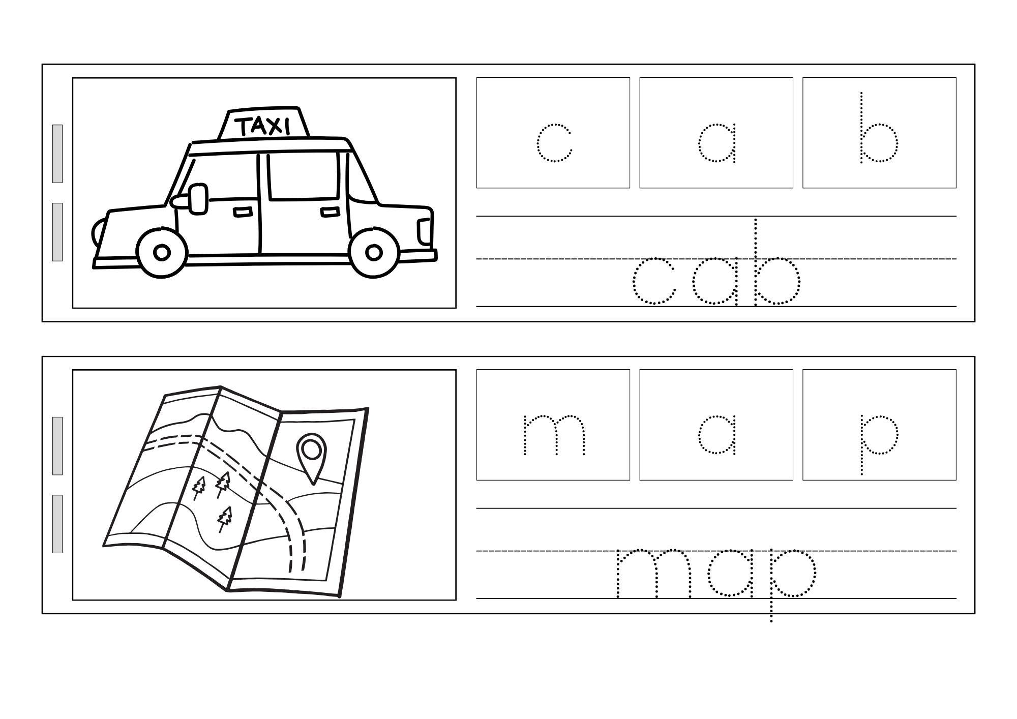 Printable Trace and Color CVC Word Worksheets for Kids Educational Fun ...