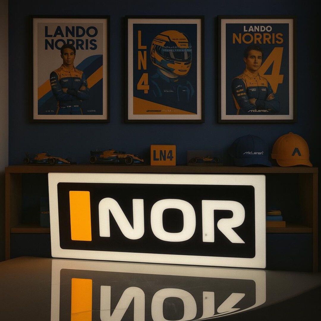 Lando Norris Name Abbreviation F1 Light, F1 Gifts, F1 Racing, Mclaren ...
