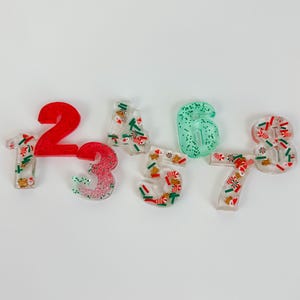 MERRY CHRISTMAS Resin Alphabet and Numbers Sets, Party Favor, Sensory ...