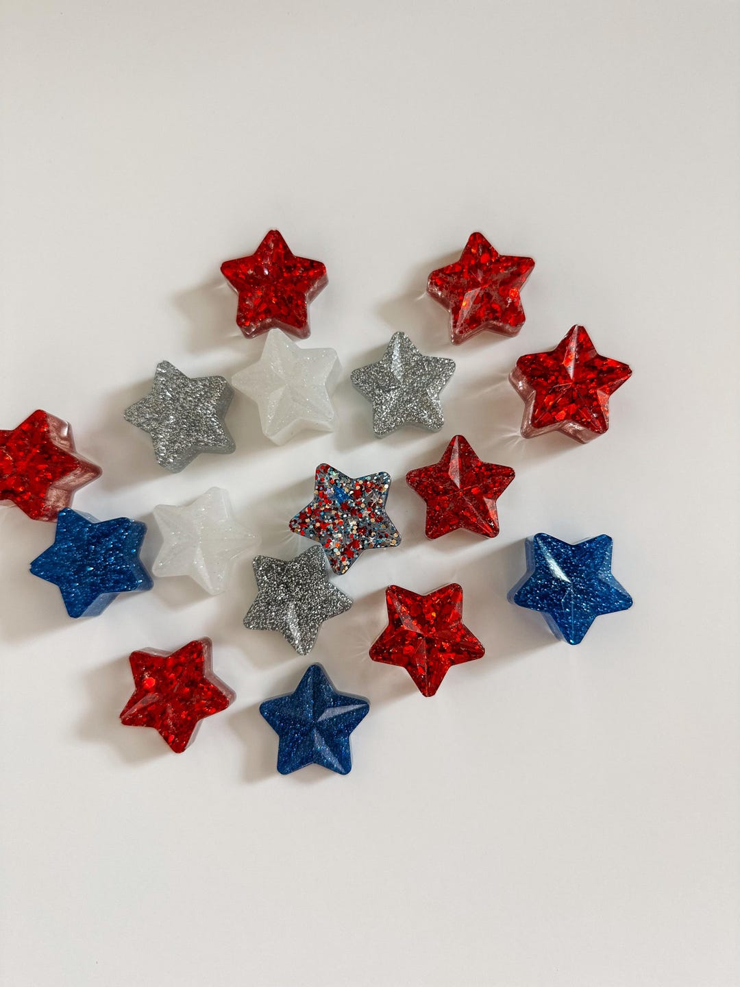 4th of July Handcrafted Resin Star Counters for Sensory Play | Kids ...
