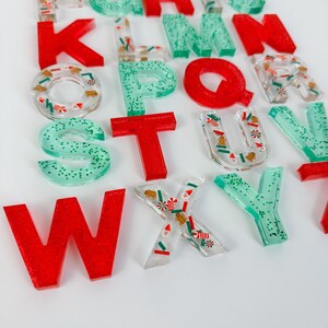 MERRY CHRISTMAS Resin Alphabet and Numbers Sets, Party Favor, Sensory ...