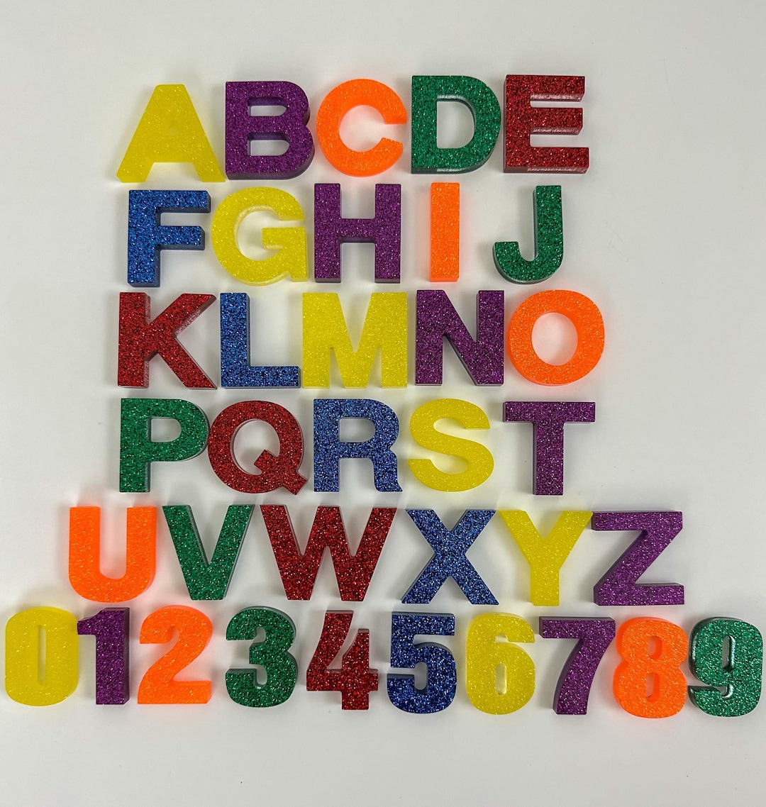 Rainbow Resin Alphabet and Number Sets | Back to School | Custom ...