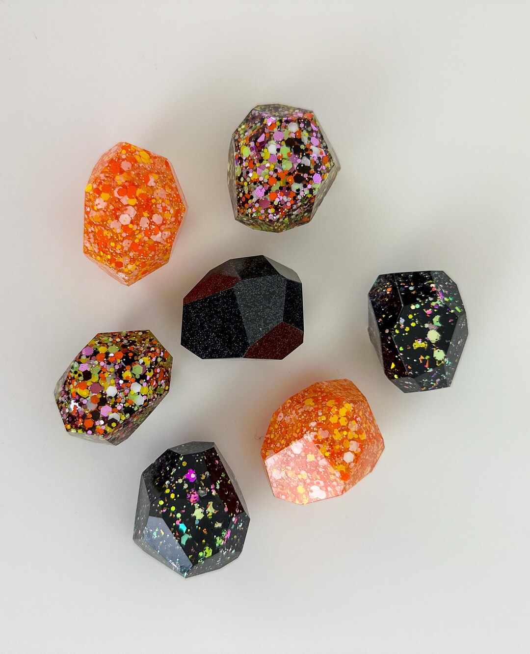 Halloween Colored Resin 6 Piece Gems for Sensory Play | Personalized ...