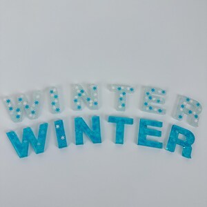 SNOWFLAKE Resin Alphabet and Numbers Sets, Party Favor, Sensory Kit ...