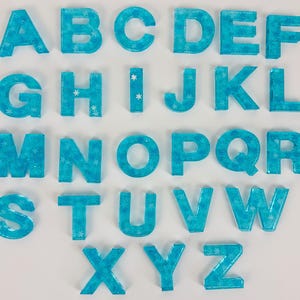 SNOWFLAKE Resin Alphabet and Numbers Sets, Party Favor, Sensory Kit ...