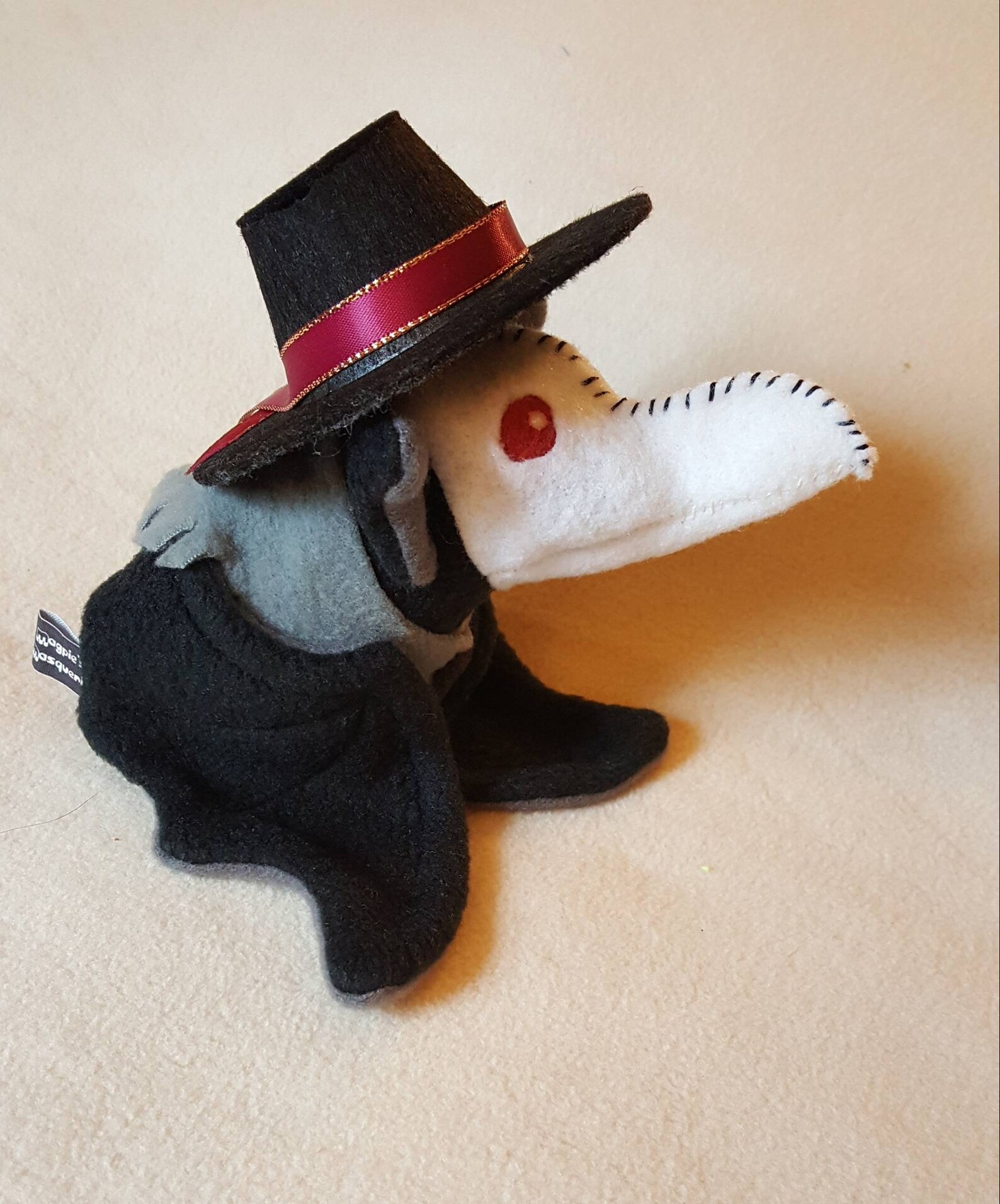 Plague Doctor Bat Plushie With Hat Mask and Scarf - Etsy Australia