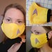 Yellow Star Ship Command Theme Face Mask - Etsy