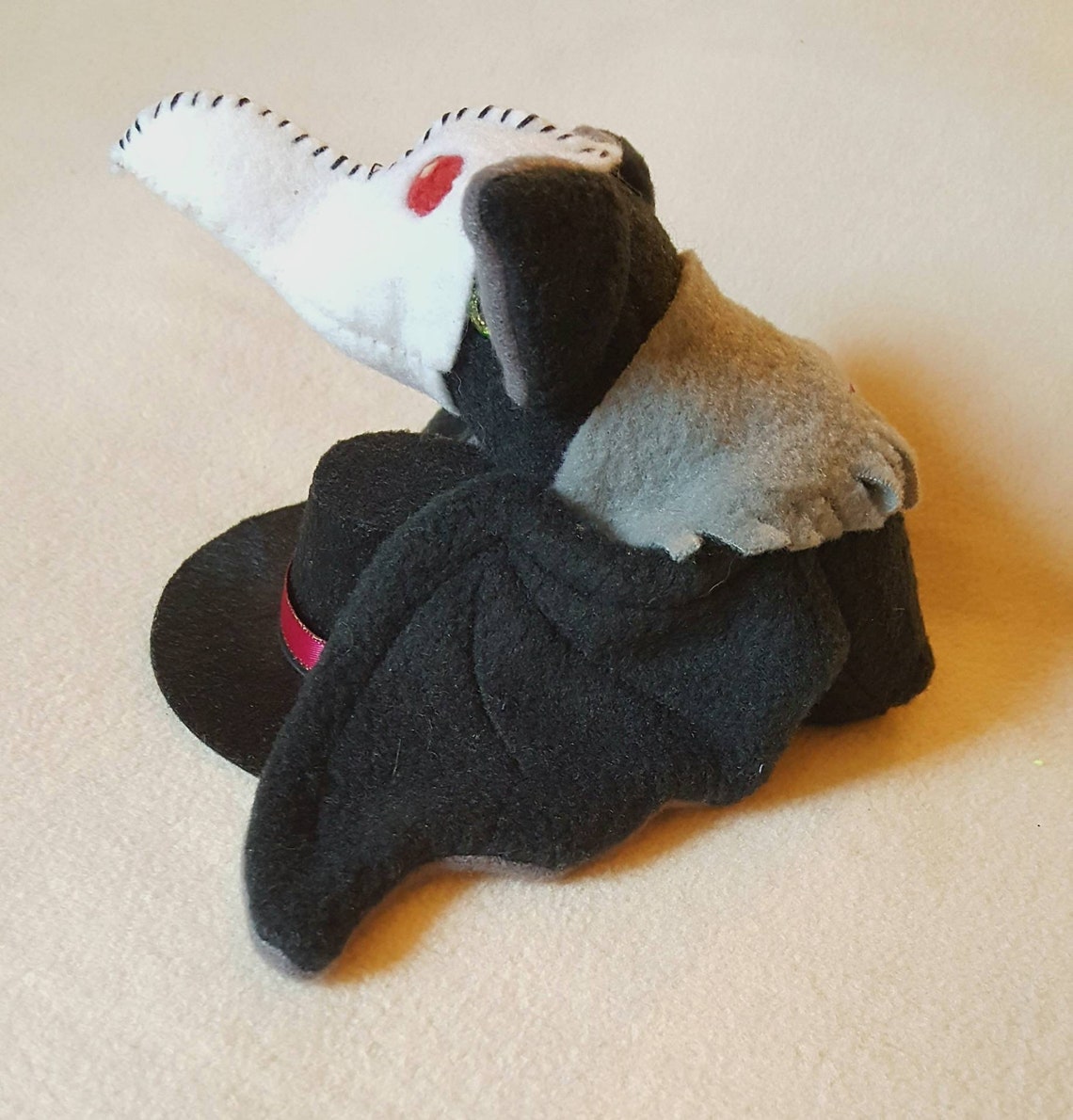 Plague Doctor Bat Plushie With Hat Mask and Scarf - Etsy