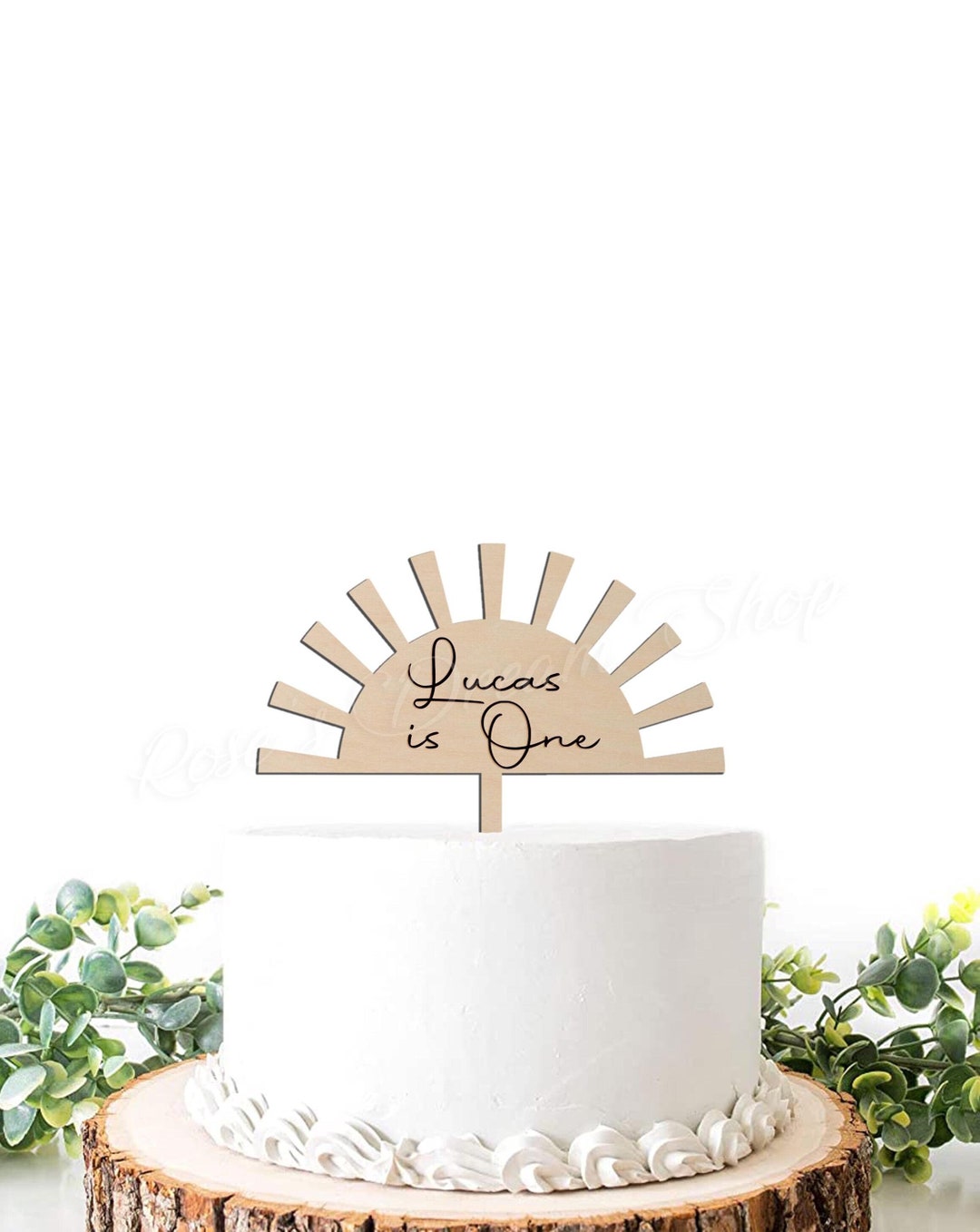 Personalized Sun Cake Topper, Half Sun Cake Topper, First Trip Around ...