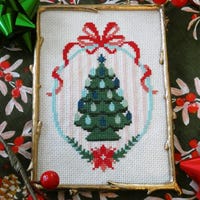 SET of 8 Retro Christmas Trees, Cross Stitch Pattern, New Year ...
