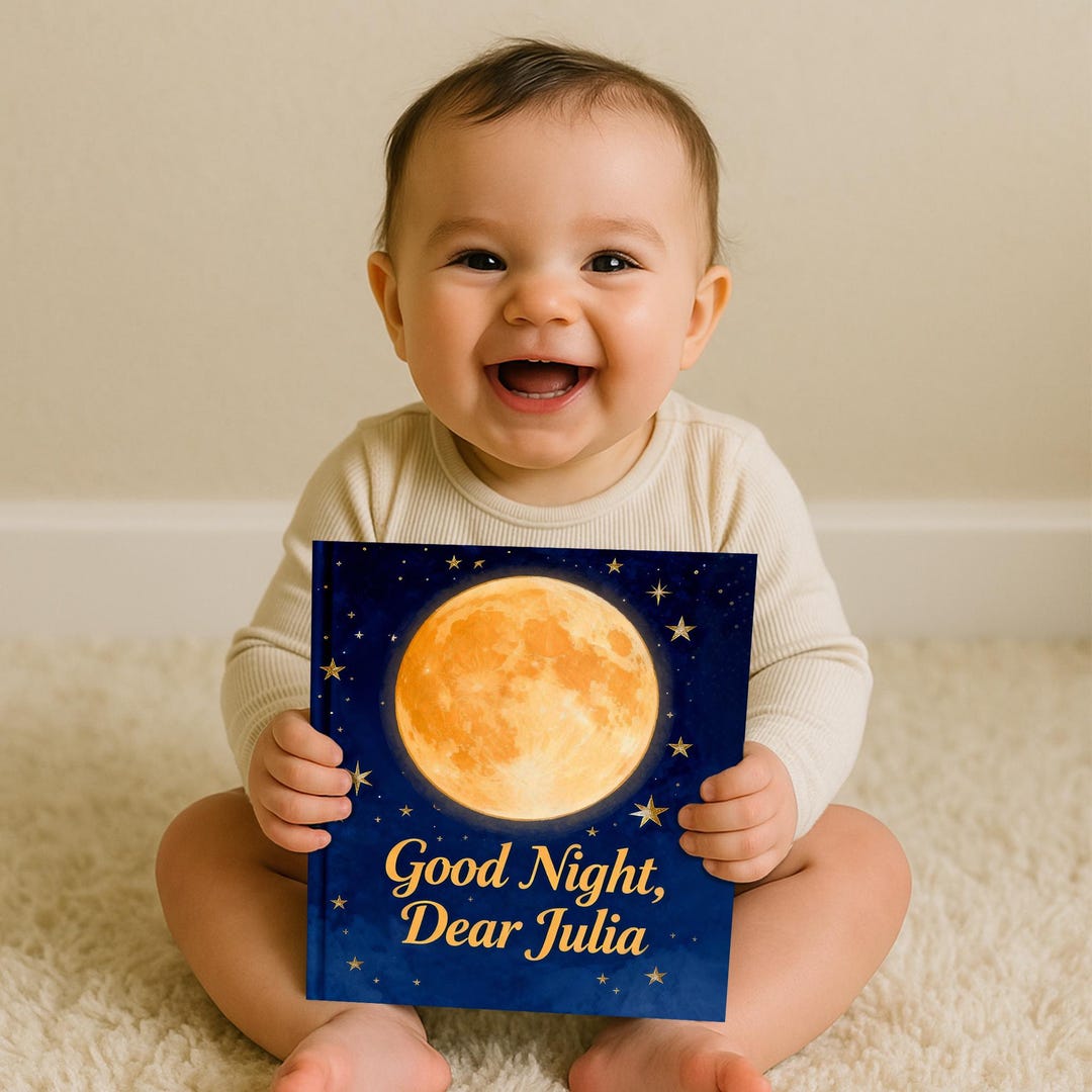Personalized Baby Book With Name, Custom Name Bedtime Book, Baby Shower ...