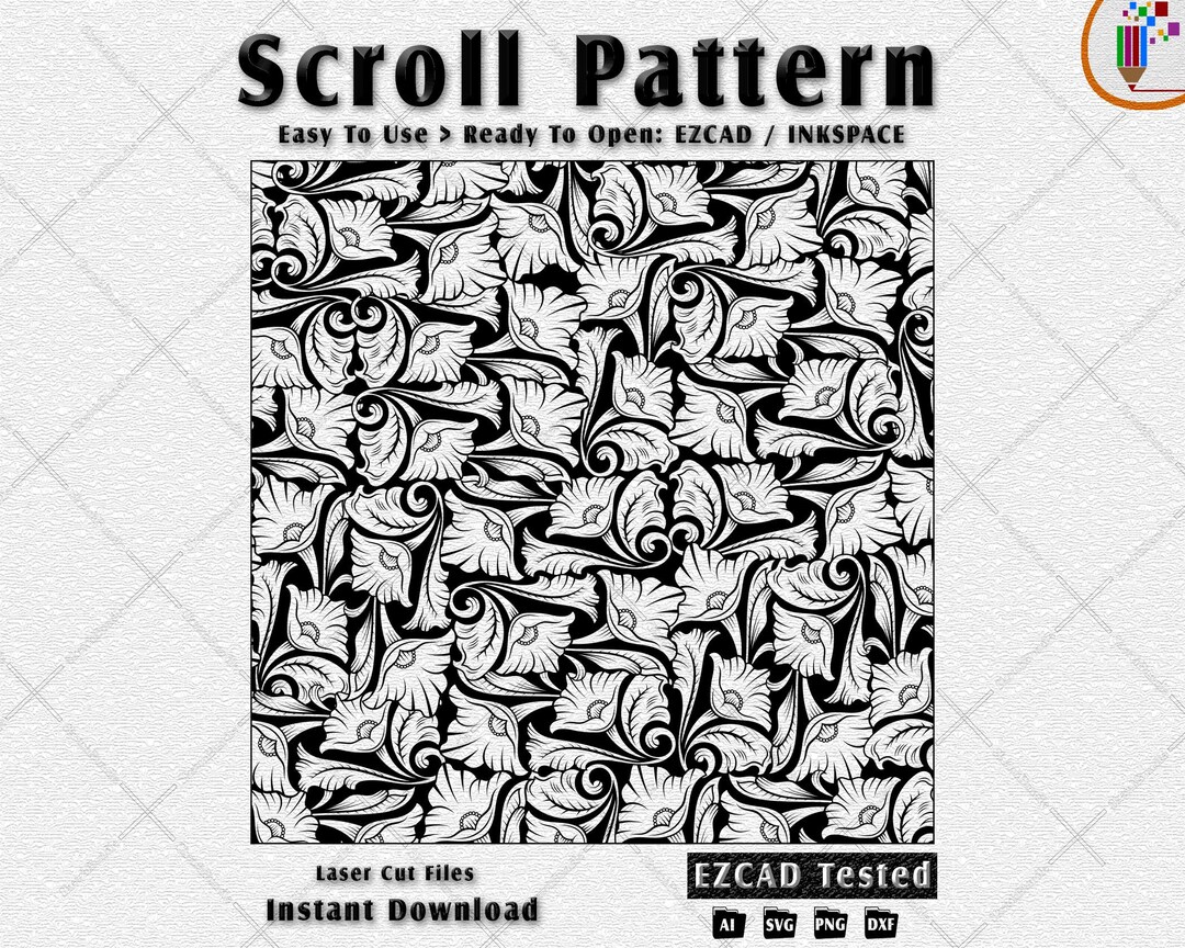 Custom Scrollwork Pattern Files SVG DXF Ai, Scroll Pattern, Scroll ...