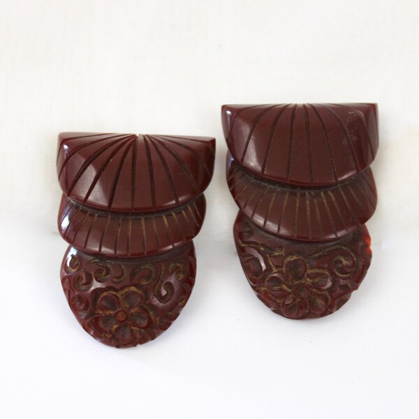 Bakelite Dress Clips - Etsy