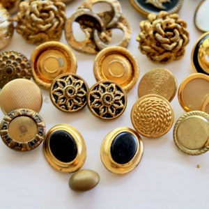 Vintage Fancy Gold Buttons Lot 34 Unique Mixed Metal Buttons MB136 - Etsy