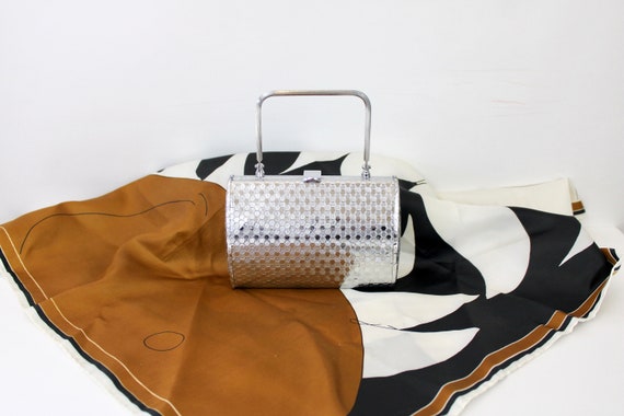 Vintage 1950's Metal Box Handbag - Gem