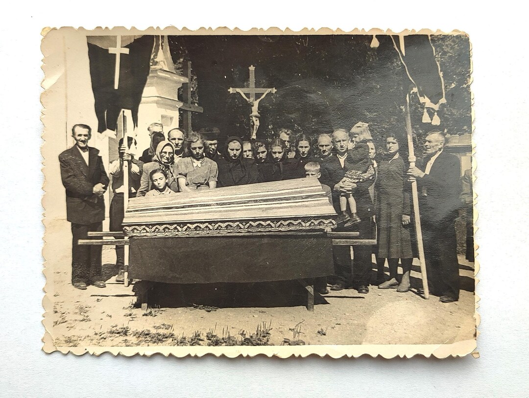 Funeral Ceremony | Original Vintage Photography | Closed Coffin ...
