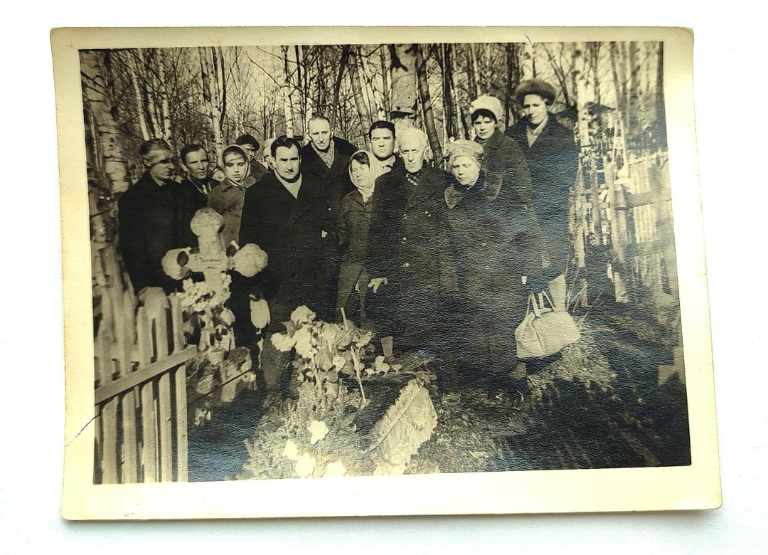 Old Orthodox Cemetery Funeral Ceremony Original Vintage Photography Old ...