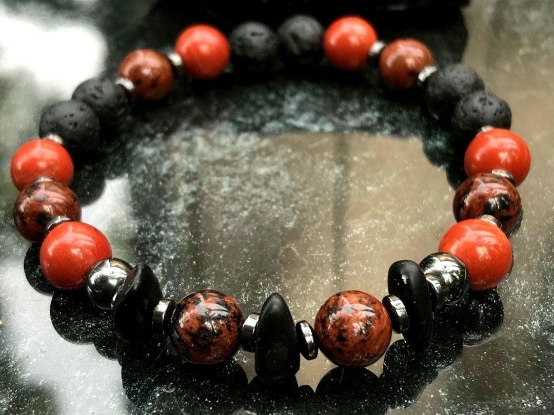 Powerful Shaman EARTH SHIELD Genuine Gemstone Bracelet, Shungite ...