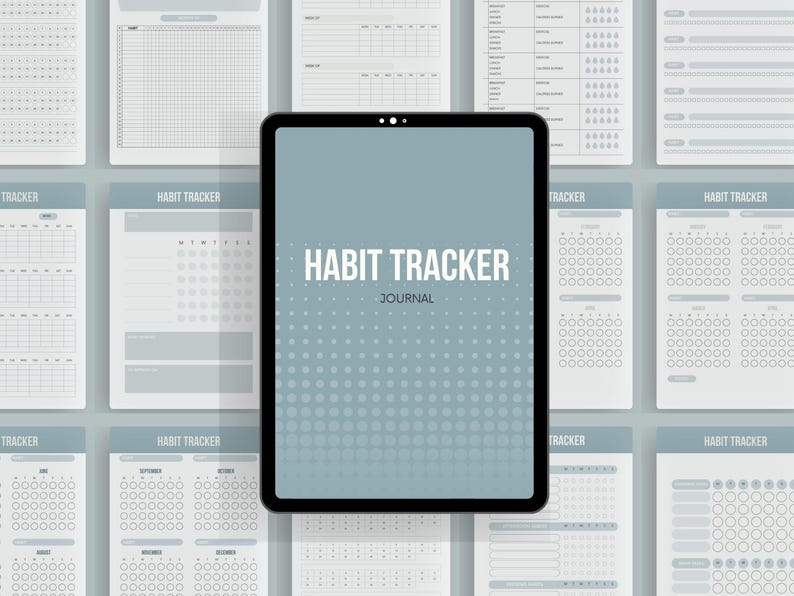 16-page Habit Tracker Canva Template, Editable and Printable, Wellness ...