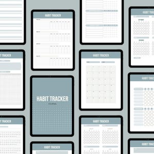 16-page Habit Tracker Canva Template, Editable and Printable, Wellness ...