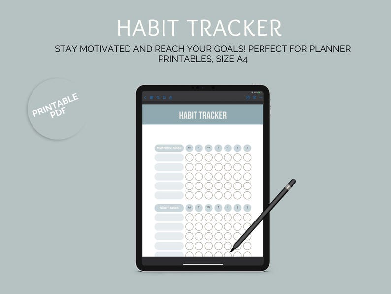 16-page Habit Tracker Canva Template, Editable and Printable, Wellness ...