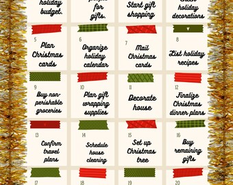 Advent Family Activity Calendar, Christmas Bucket List - Etsy