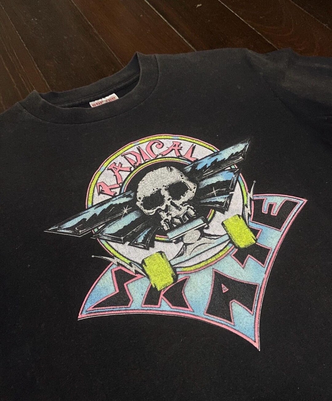 Vintage 90s RADICAL Skate Skull Skateboard Powell Peralta Hook up ...