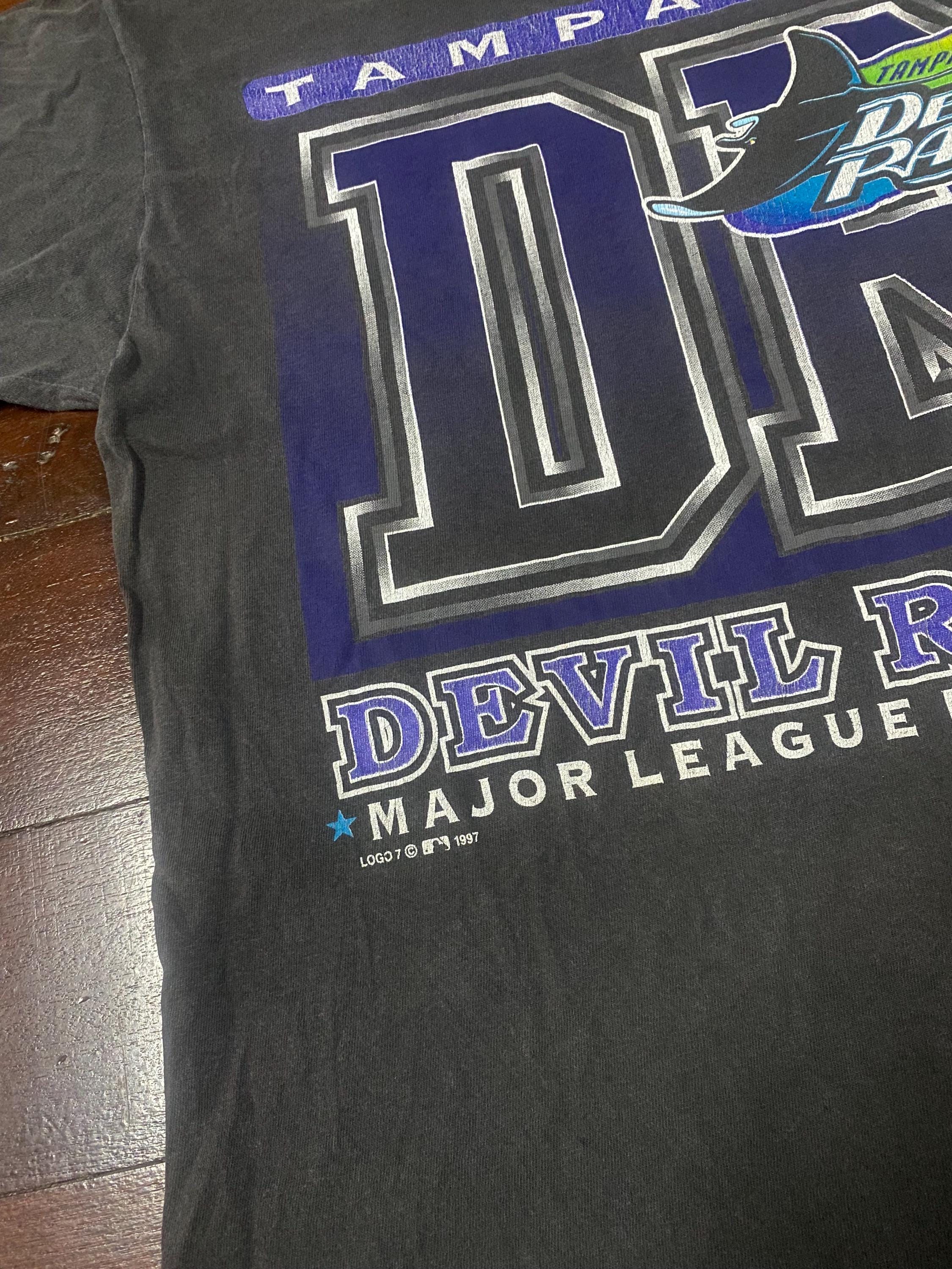 Vintage 90s Tampa Bay DEVIL RAY MLB Sun Faded - Etsy