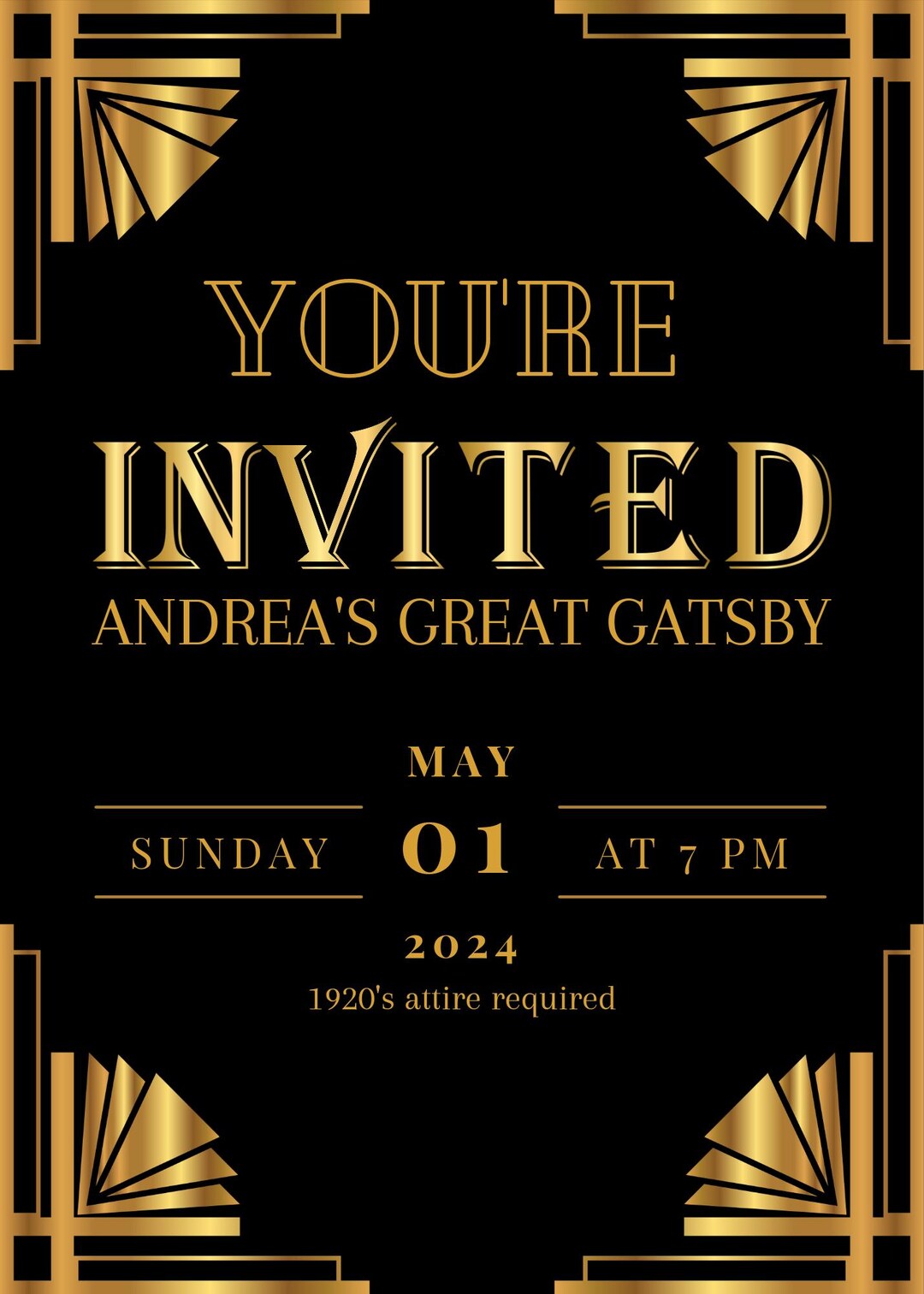 1920s Gatsby Theme Invitation - Etsy