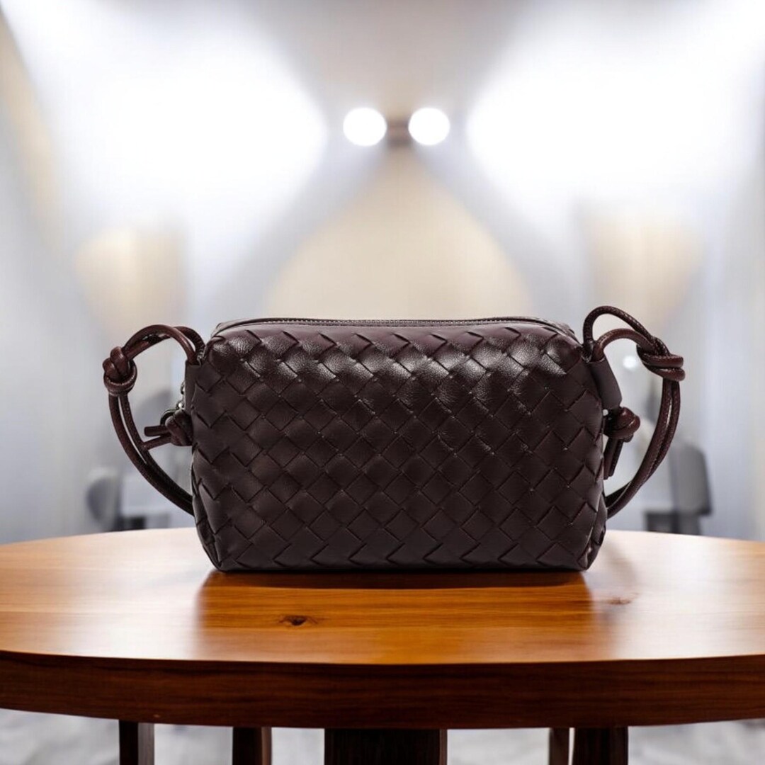 Mini Loop Camera Crossbody Bag - Old Money Style Luxury Woven Dumpling ...