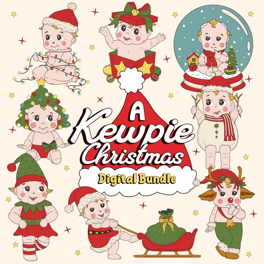 Kewpie Christmas Png Svg Downloadable Christmas Bundle Cute Baby ...