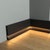 Led Baseboard Molding, White Durable Polimer Skirting Boards, Trim Wall Accent Floor Moulding ...