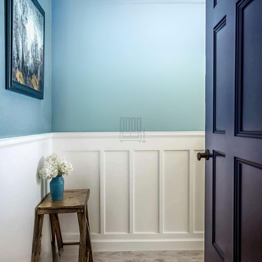 Wainscoting Kit W1'' / 3cm , Half Wall Molding Set, Paintable White DIY ...