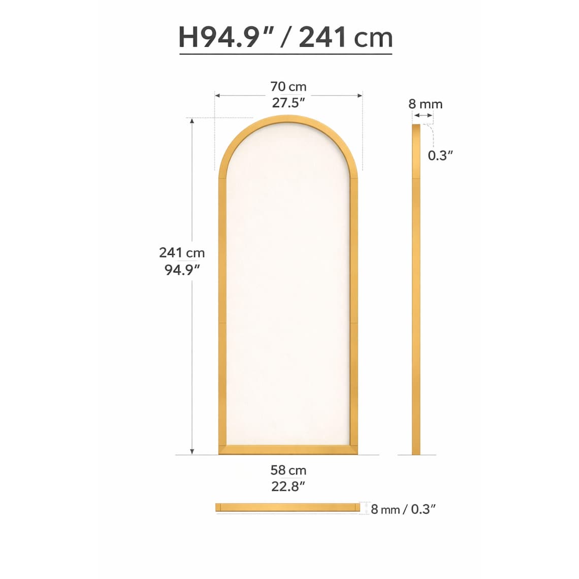 Arch Wall Panels, W2.4'' MDF Wall Moulding Kit, Paintable Molding - Etsy