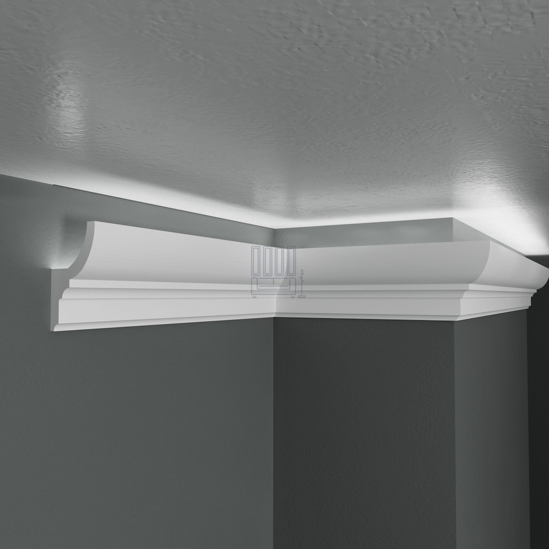 Coving Molding Black, Grey, Chrome White Durable Ceiling Cornice ...