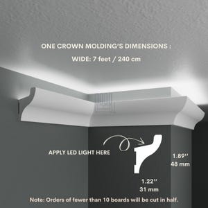 LED Ceiling Coving Crown Molding, Indirect Lighting Cornice Skirting ...