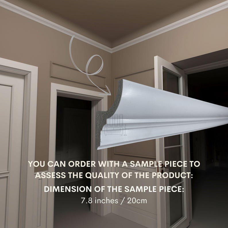 Coving Molding Black, Grey, Chrome White Durable Ceiling Cornice ...