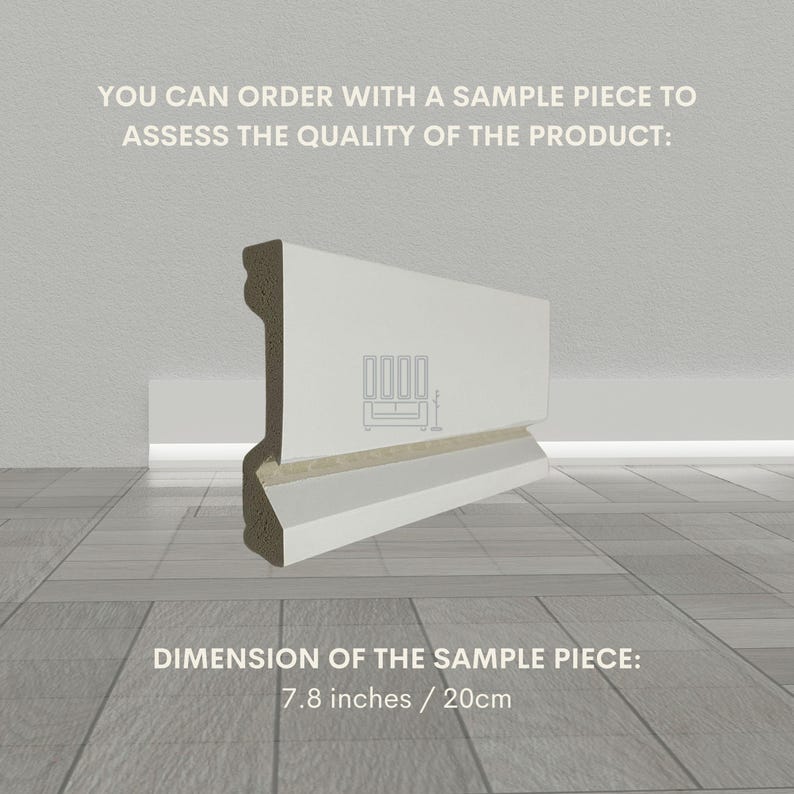 Led Baseboard Molding, White Durable Polimer Skirting Boards, Trim Wall ...