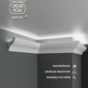 LED Ceiling Coving Crown Molding, Indirect Lighting Cornice Skirting ...