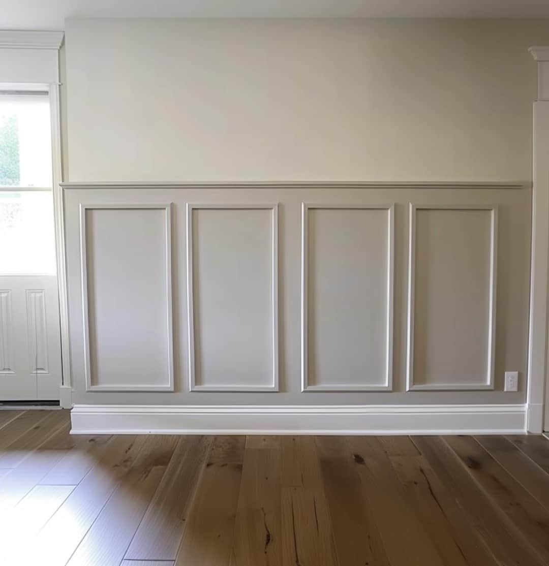 Half Wall Molding Kit Frame, Wainscoting Paintable White DIY Panel ...